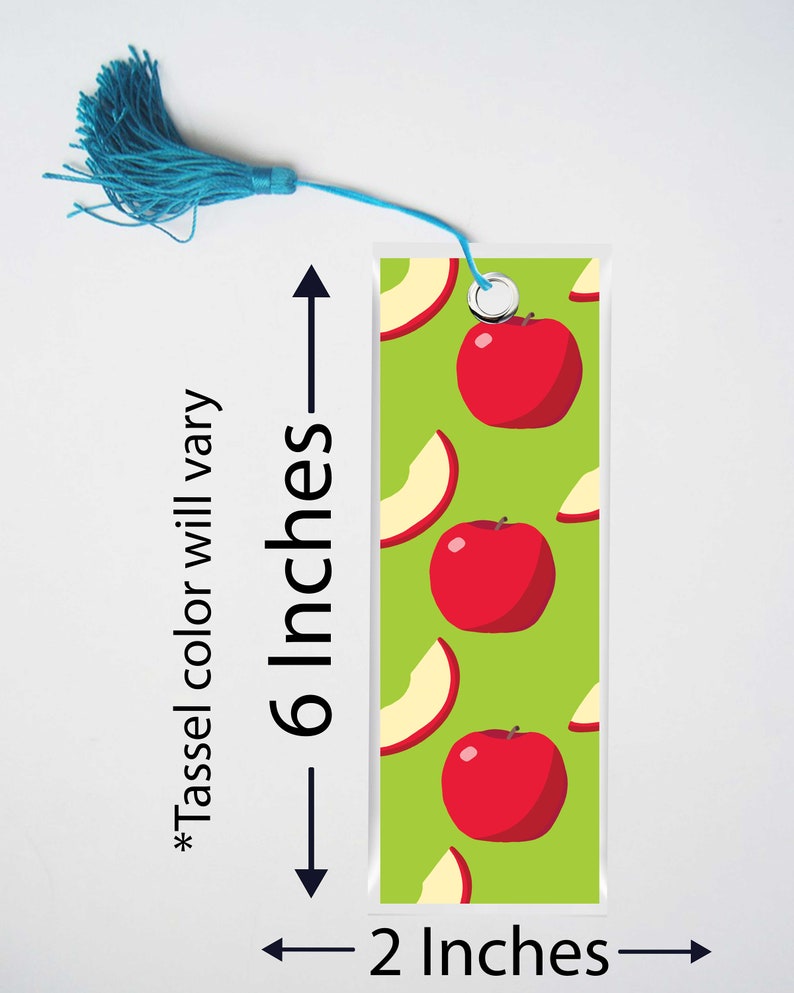 Fruit Bookmarks, Cute Bookmark, Summer Bookmarks, Apple, Cherry, Lemon ...