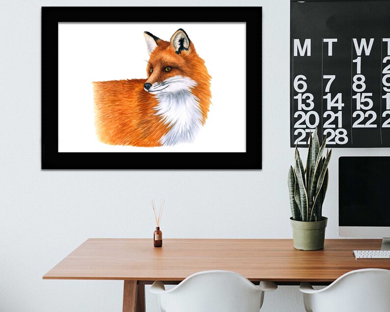 Red Fox Watercolor Art Print - Etsy
