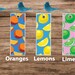 Fruit Bookmarks, Cute Bookmark, Summer Bookmarks, Apple, Cherry, Lemon ...