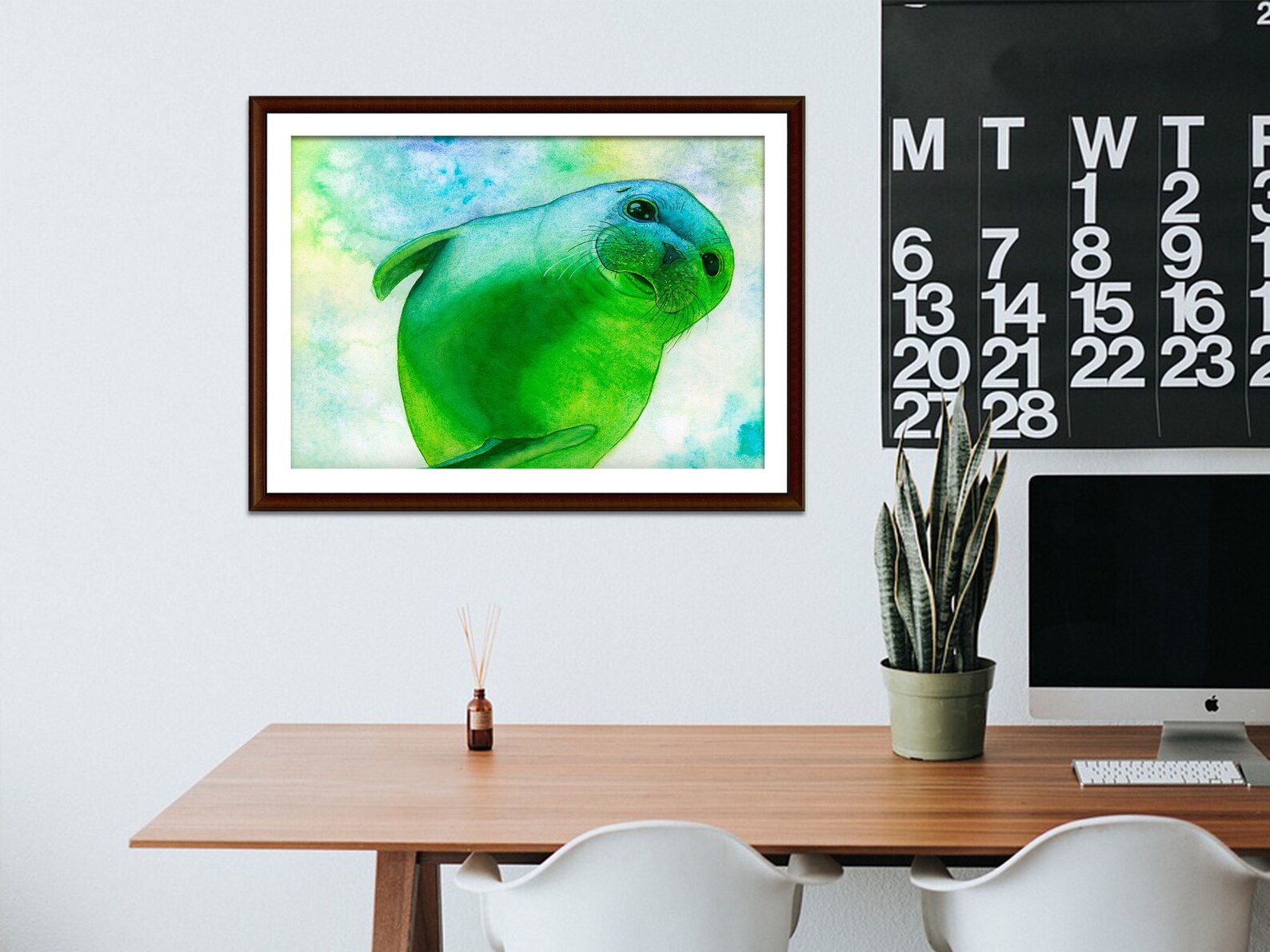Seal Watercolor Art Print, Seal Print, Sea Animal Print, Sea Life ...