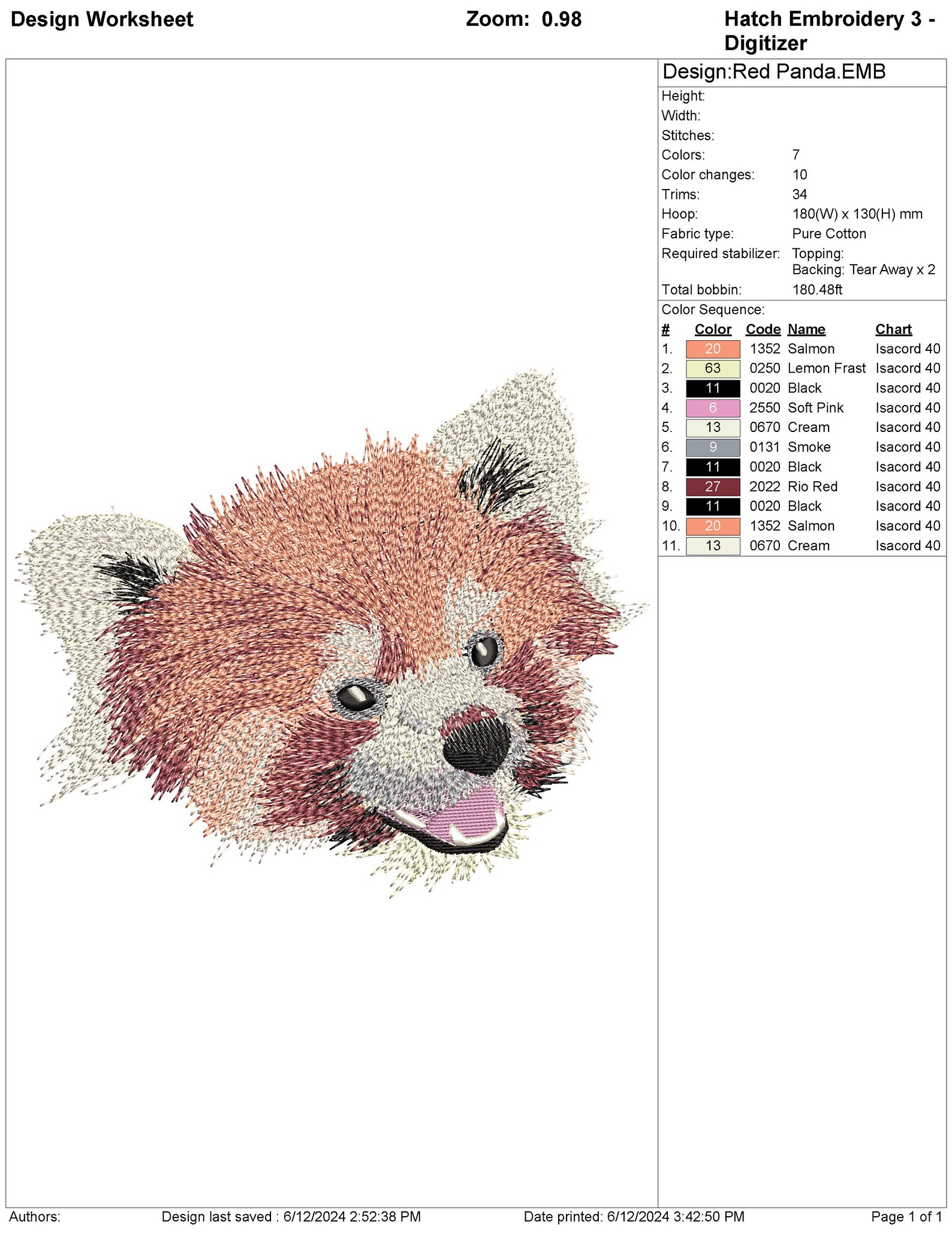 Cute Panda Machine Embroidery Design, Digital Animal Embroidery Design ...