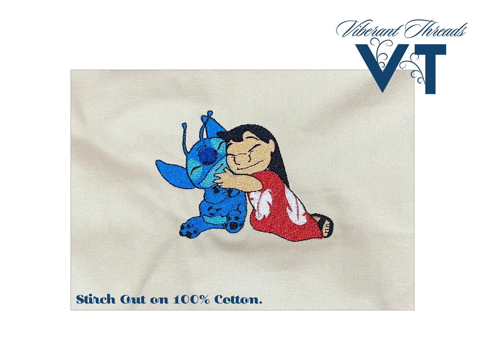 Lilo and Stitch Embroidery Design, Cute Lilo and Stitch Hugging ...