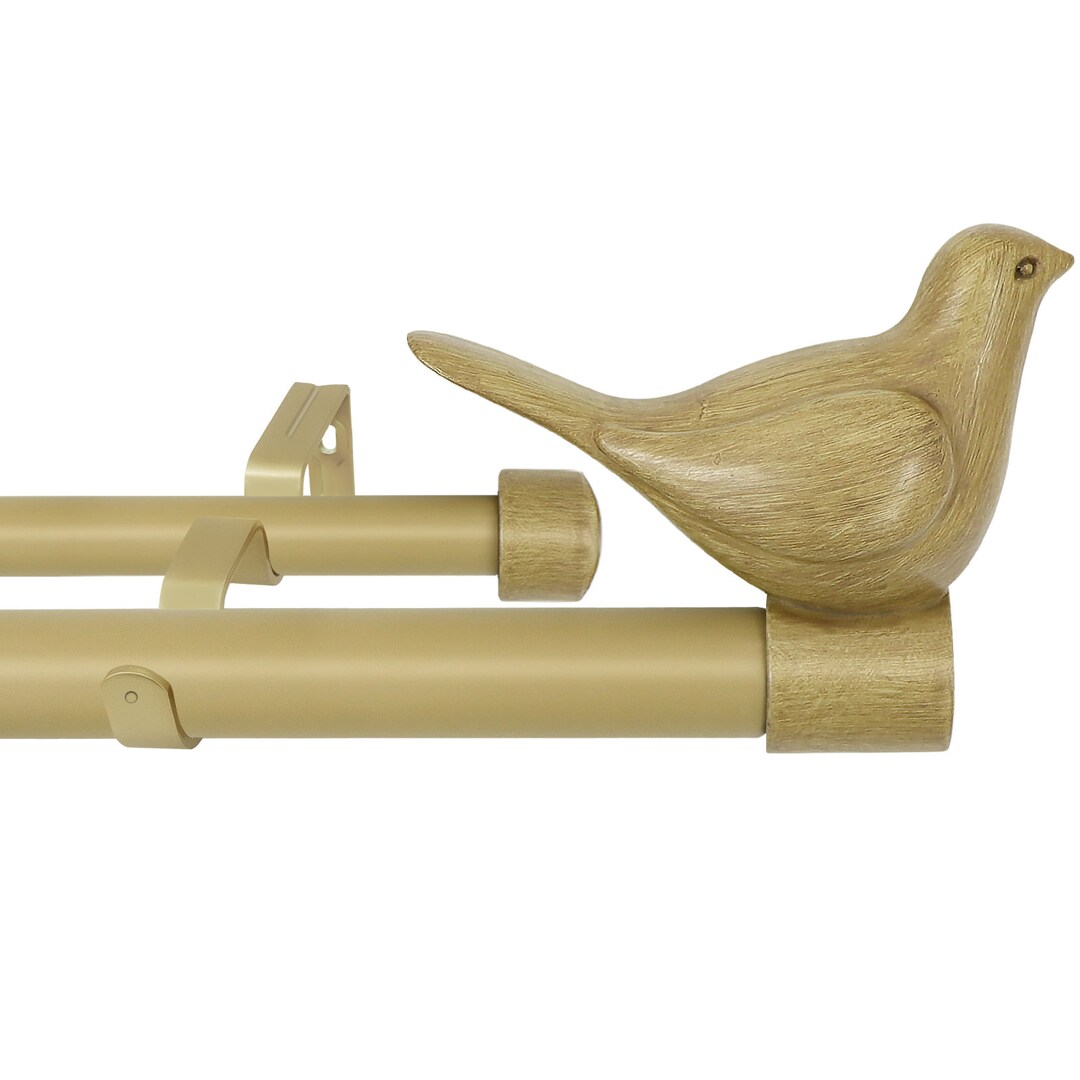 MERIVILLE 3/4 Diameter Farmhouse Double Window Treatment Curtain Rod ...