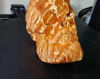 3d Printed Bearded Skull - Etsy