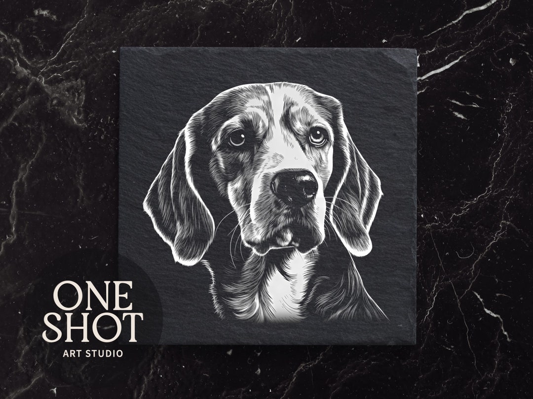 Beagle Laser Engraving Png, Slate Coaster Engraved, CNC Projects, CNC ...