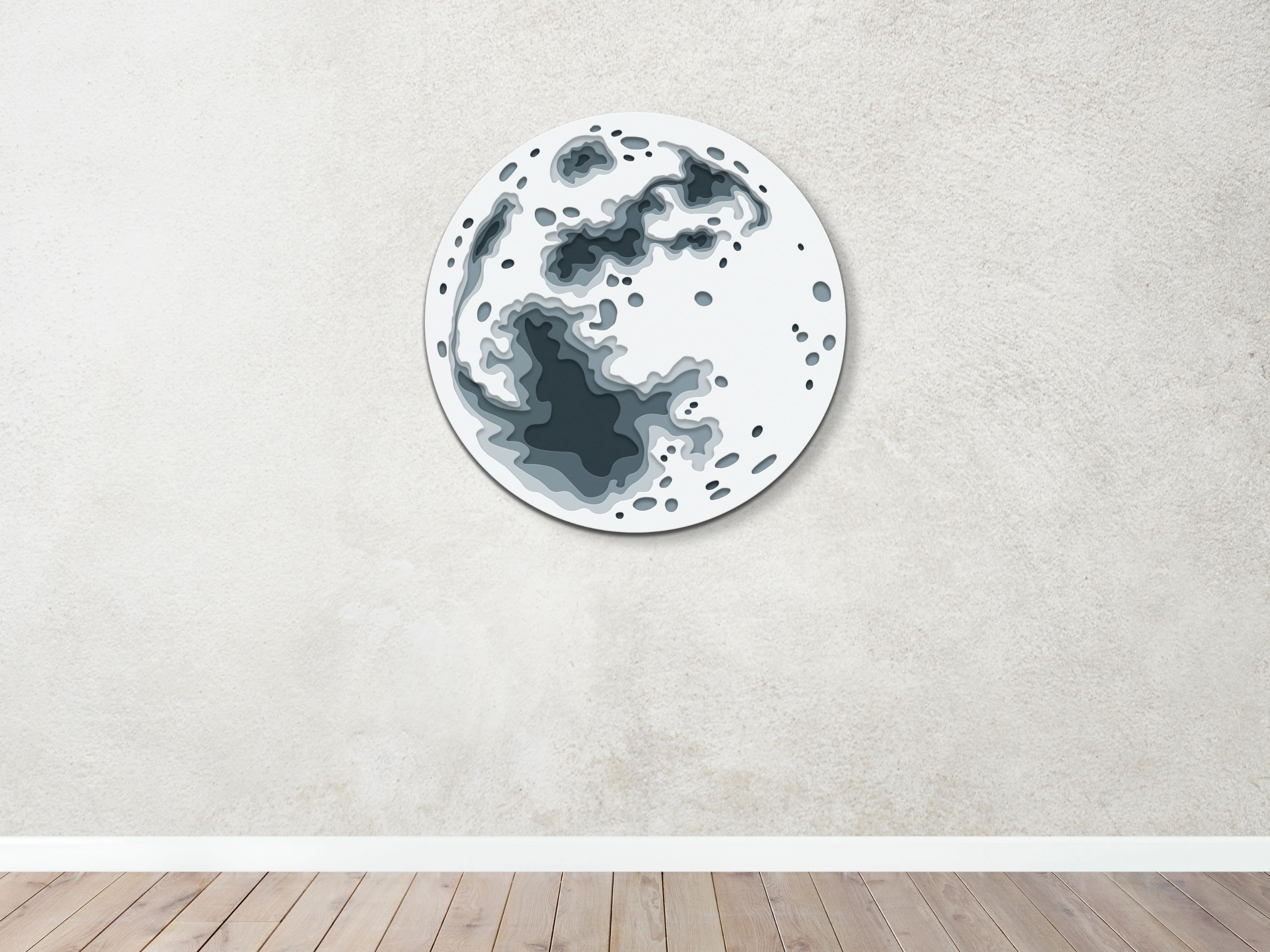Full Moon Layered SVG Cut File for Cricut and Laser Cutting, Full Moon ...