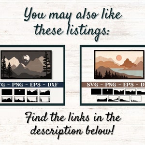 Horizontal Mountain Scenery Laser Cut File, Cnc Project, Glowforge ...