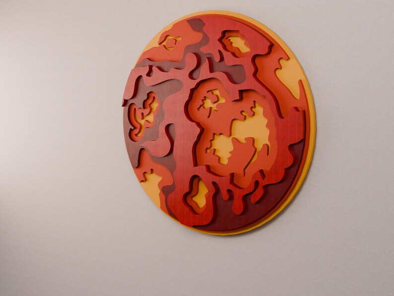 Sun Star 3D Layered SVG DXF - Solar System 4 Layer Laser Cut File ...