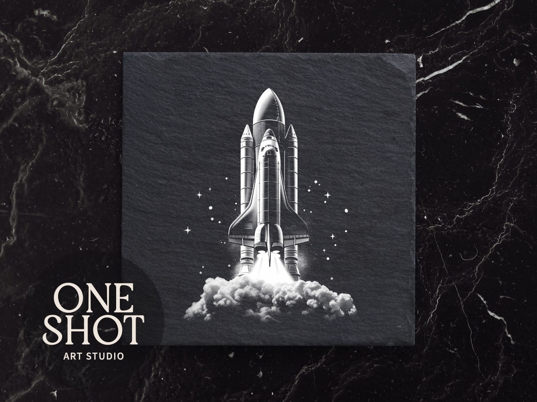 Spaceship Laser Engraving Png, Slate Coaster Engraved, CNC Projects ...