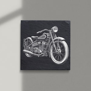 Motorcycle Laser Engraving Png, Slate Coaster Engraved, CNC Projects ...