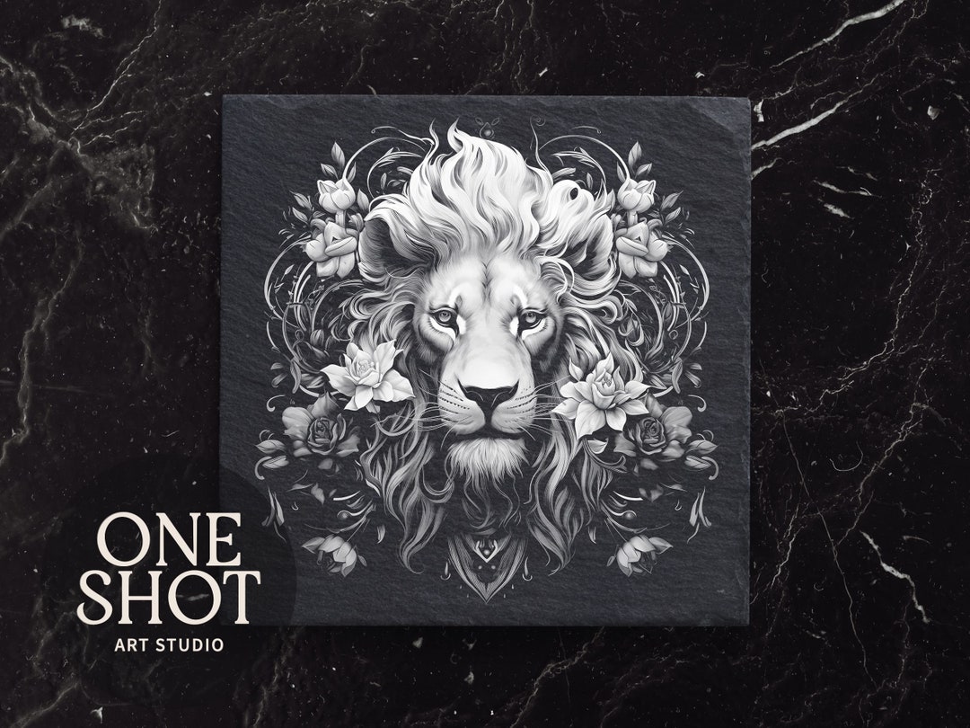 Lion Laser Engraving Png, Slate Coaster Engraved, CNC Projects, CNC ...