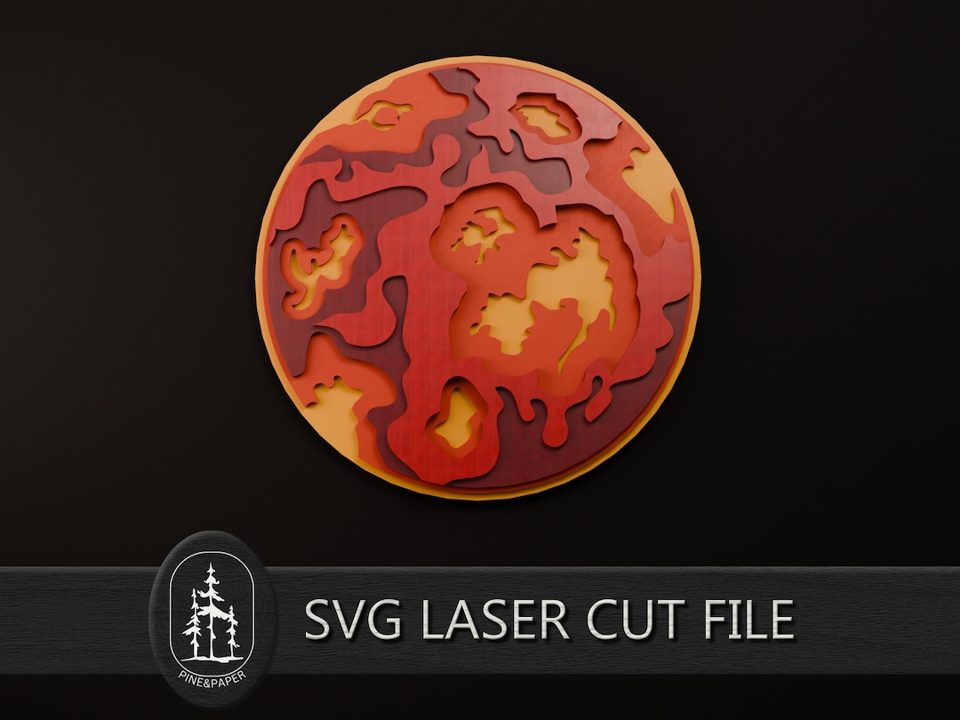 Sun Star 3D Layered SVG DXF - Solar System 4 Layer Laser Cut File ...