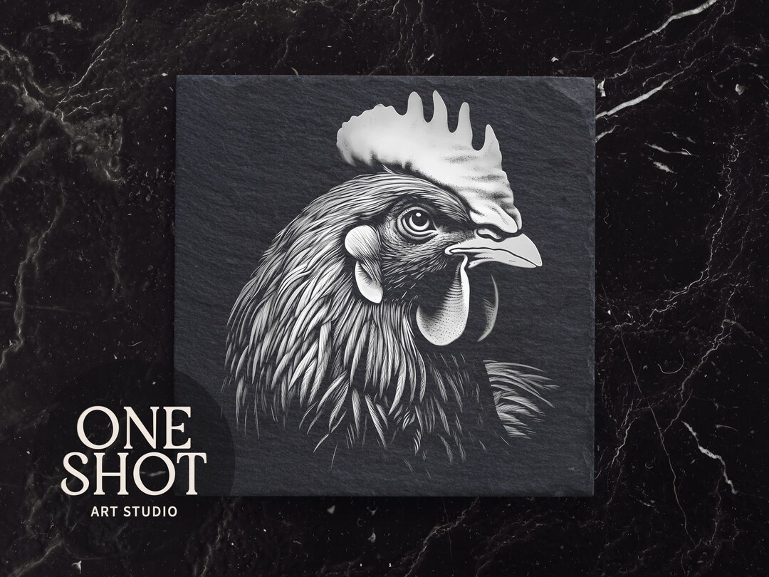Chicken Laser Engraving Png, Slate Coaster Engraved, CNC Projects, CNC ...