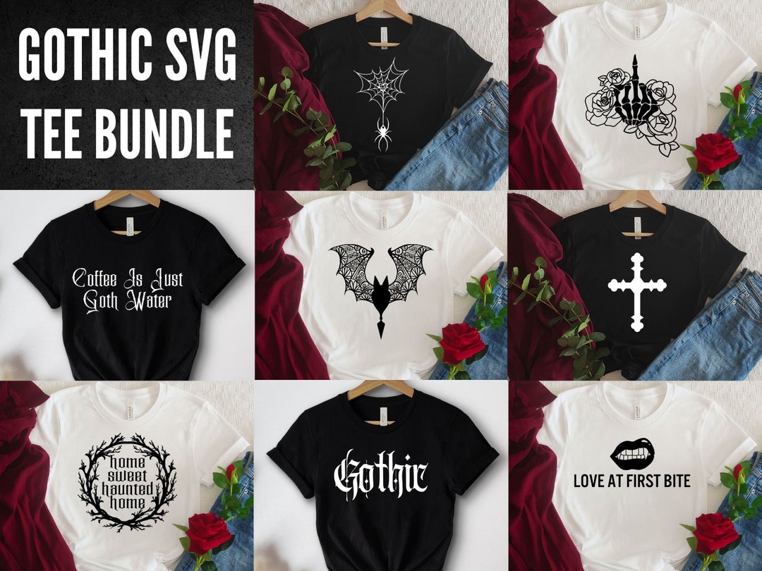 Gothic Svg Bundle Goth Svg Png Vampire Svg Bats Cross - Etsy