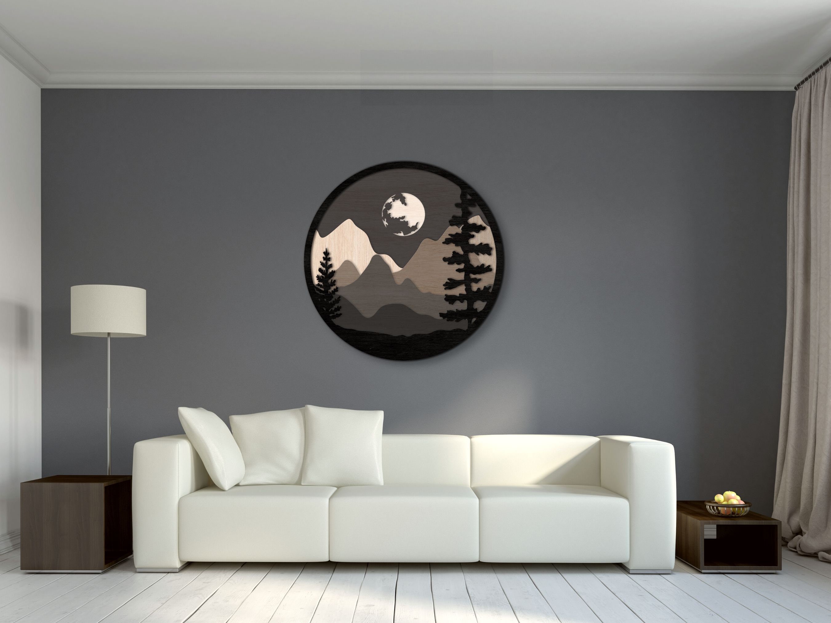 Layered Mountain Scene SVG Cut File for Laser Cutting and - Etsy Canada