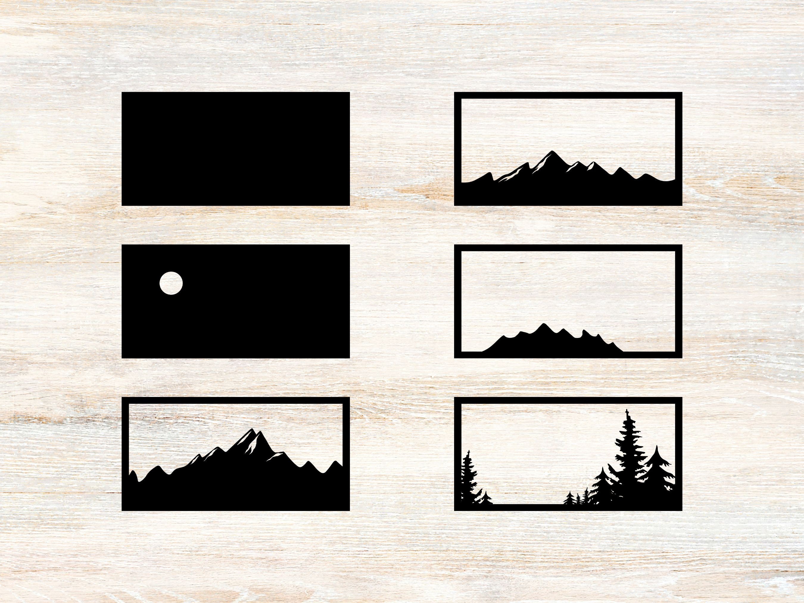 Layered Mountain Scene SVG Cut File for Laser Cutting and - Etsy Canada