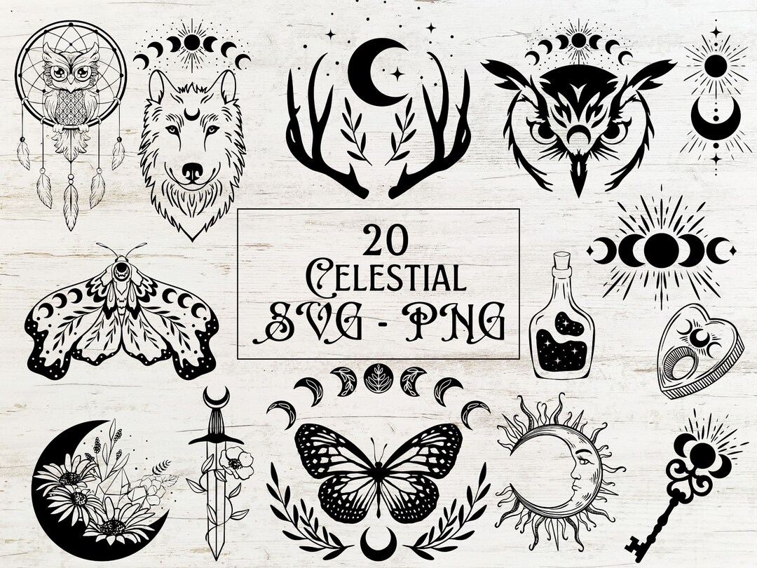 Celestial Svg Bundle Witchcraft Svg Png Halloween Svg - Etsy Australia