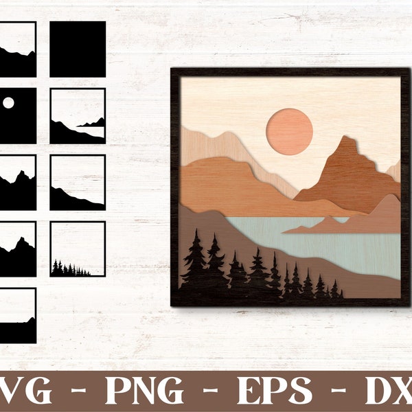 Lake Scene Svg - Etsy