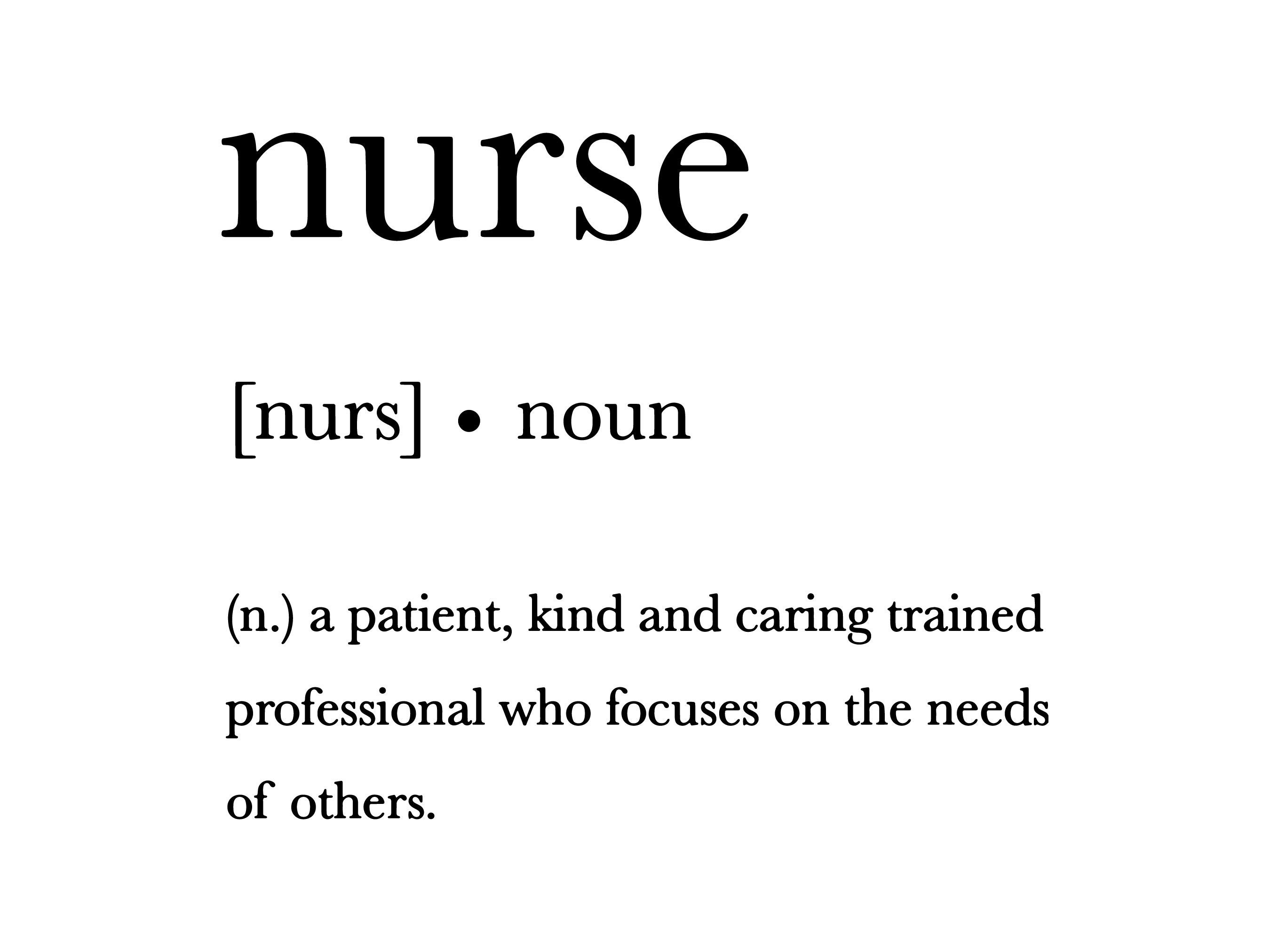Nurse Definition Svg Nurse Noun Svg Nurse Quotes SVG Nurse - Etsy