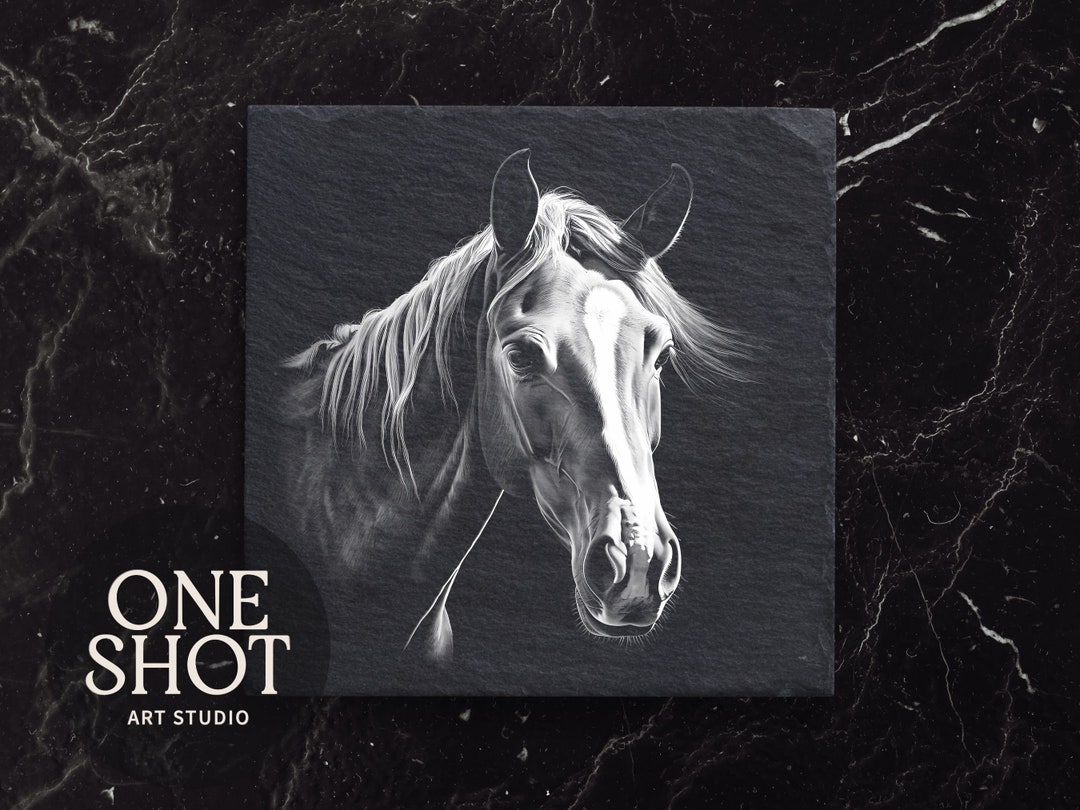 Horse Laser Engraving Png, Slate Coaster Engraved, CNC Projects, CNC ...