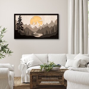 Horizontal Mountain Scenery Laser Cut File, Cnc Project, Glowforge ...