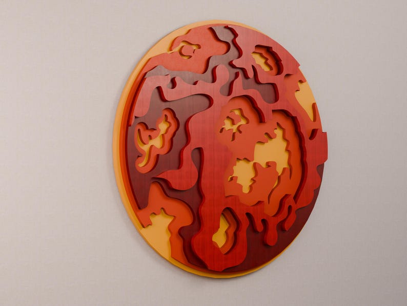 Sun Star 3D Layered SVG DXF - Solar System 4 Layer Laser Cut File ...