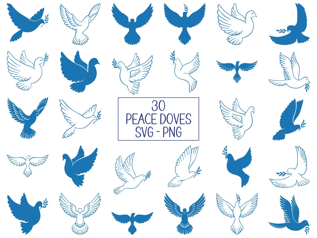 Peace Doves SVG, Pigeon Svg, Peace Svg, Bird Svg, Dove Decorations ...