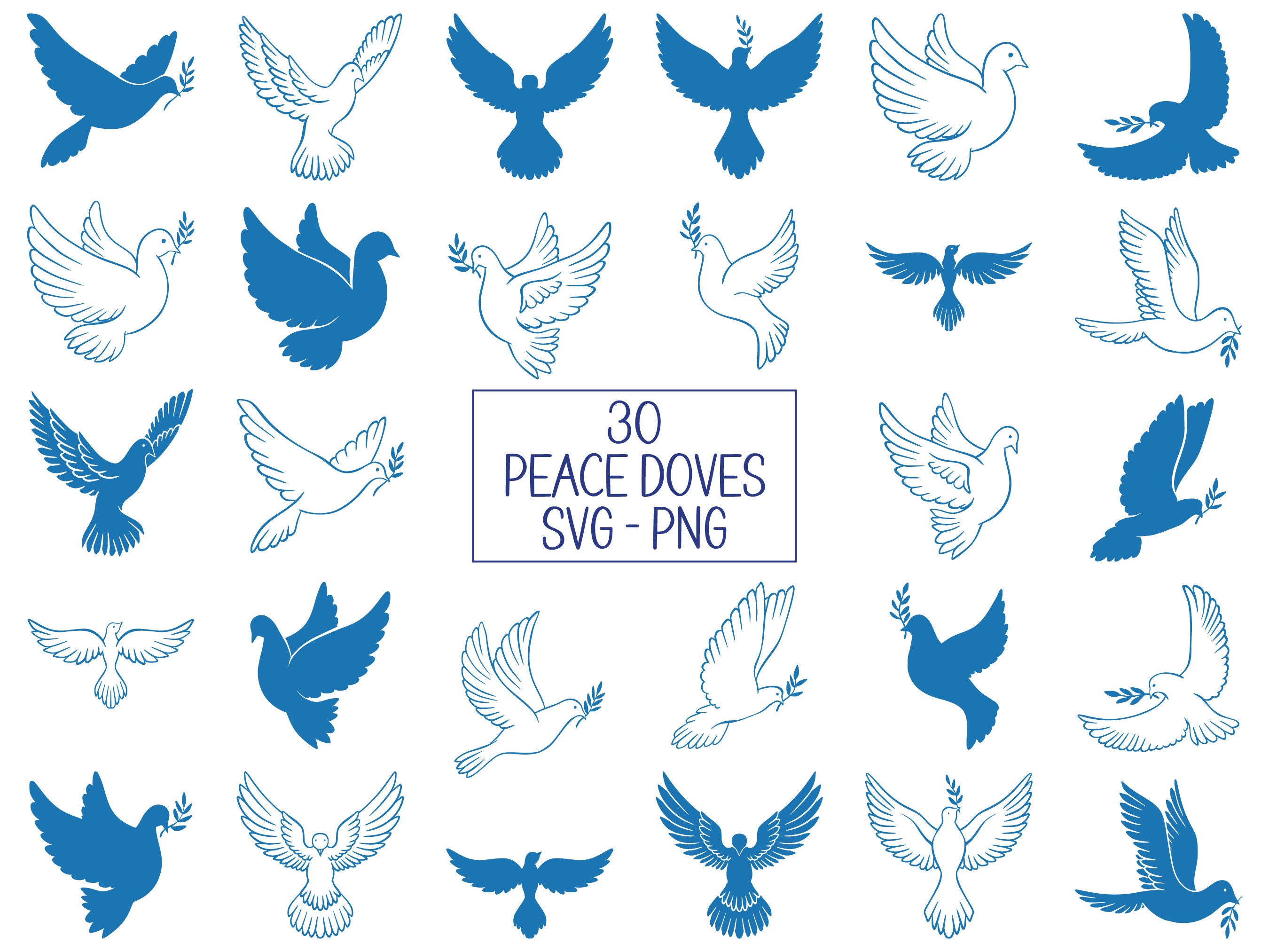 Peace Doves SVG Pigeon Svg Peace Svg Bird Svg Dove - Etsy