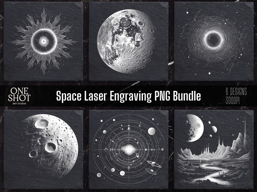Space Laser Engraving Png, Slate Coaster Engraved, CNC Projects, CNC Router Files, Glowforge ...