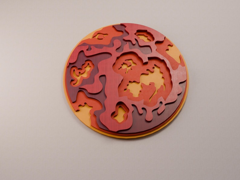 Sun Star 3D Layered SVG DXF - Solar System 4 Layer Laser Cut File ...