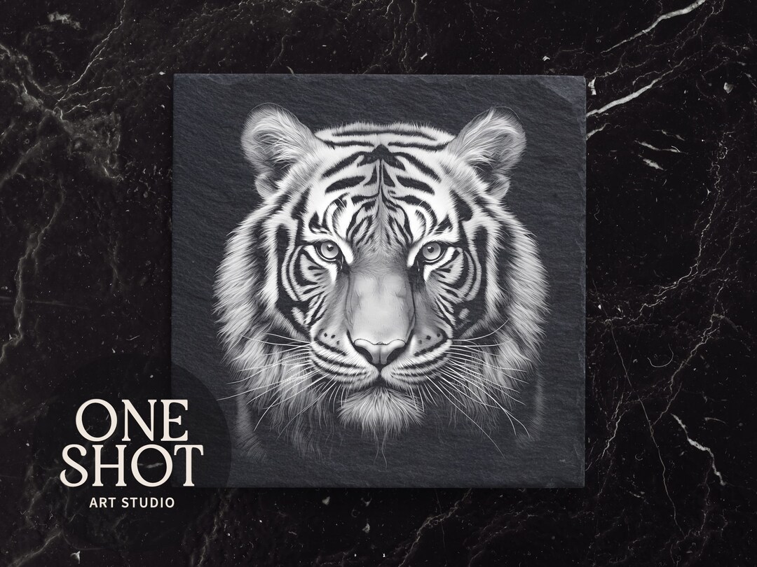 Tiger Laser Engraving Png, Slate Coaster Engraved, CNC Projects, CNC ...