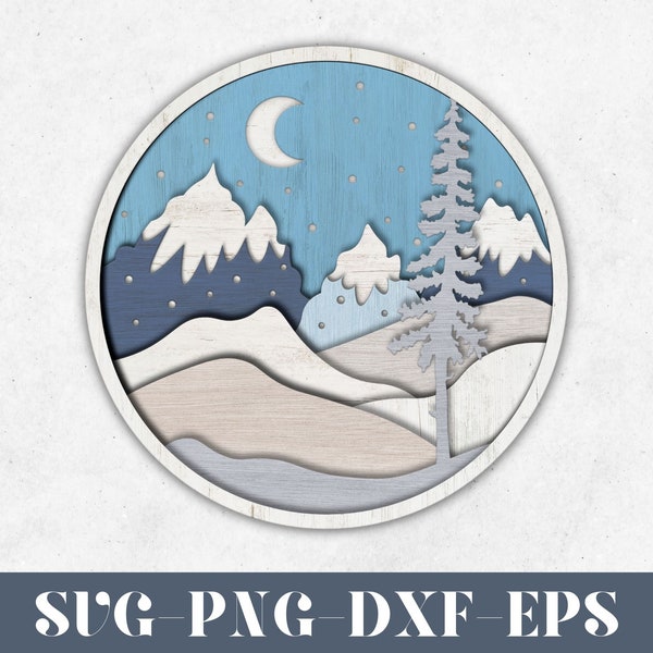 Snowy Mountain - Etsy
