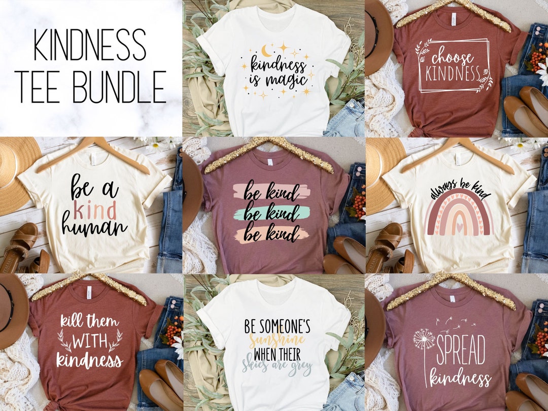 Kindness Svg Bundle, Be Kind Cut File for Cricut, Positive Vibes Shirt ...