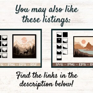 Layered Mountain Scene SVG Cut File for Laser Cutting, CNC Project ...