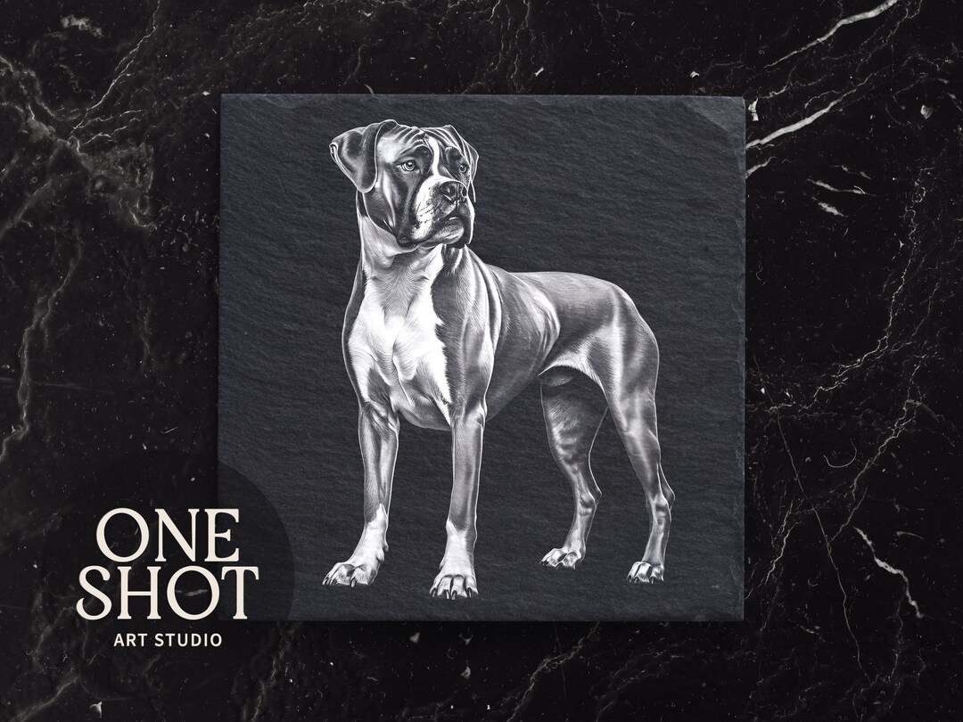 Boxer Laser Engraving Png, Slate Coaster Engraved, CNC Projects, CNC ...