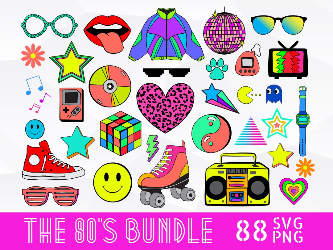 80s Clipart Bundle Neon 80s Svg Png Retro Eighties Clip Art Roller 80s-clipart-bundle-neon-80s-svg-png-retro-eighties-clip-art-roller