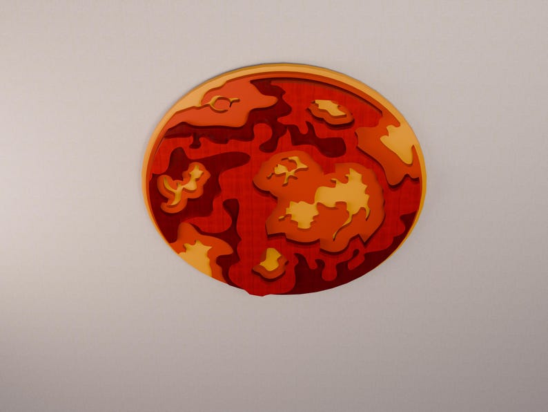 Sun Star 3D Layered SVG DXF - Solar System 4 Layer Laser Cut File ...