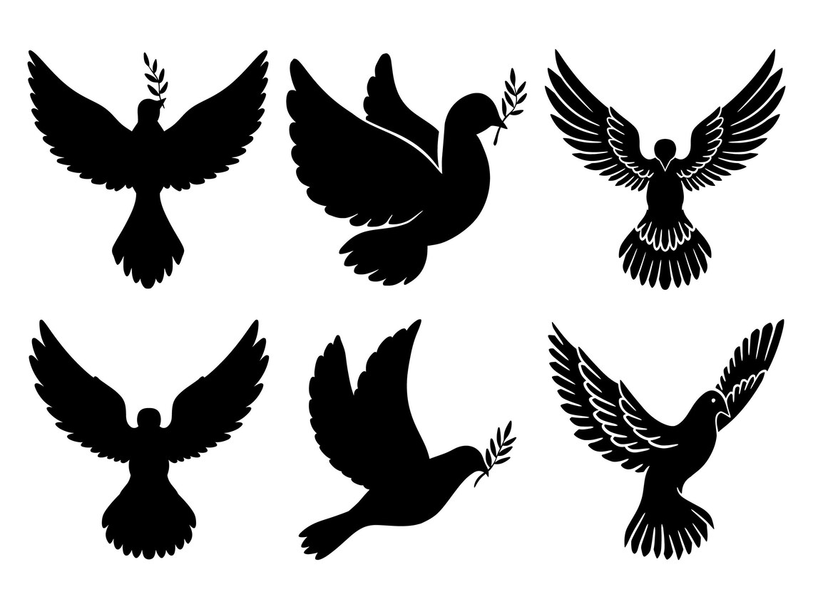 Peace Doves SVG Pigeon Svg Peace Svg Bird Svg Dove - Etsy