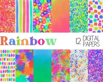 80s Rainbow Paper - Etsy