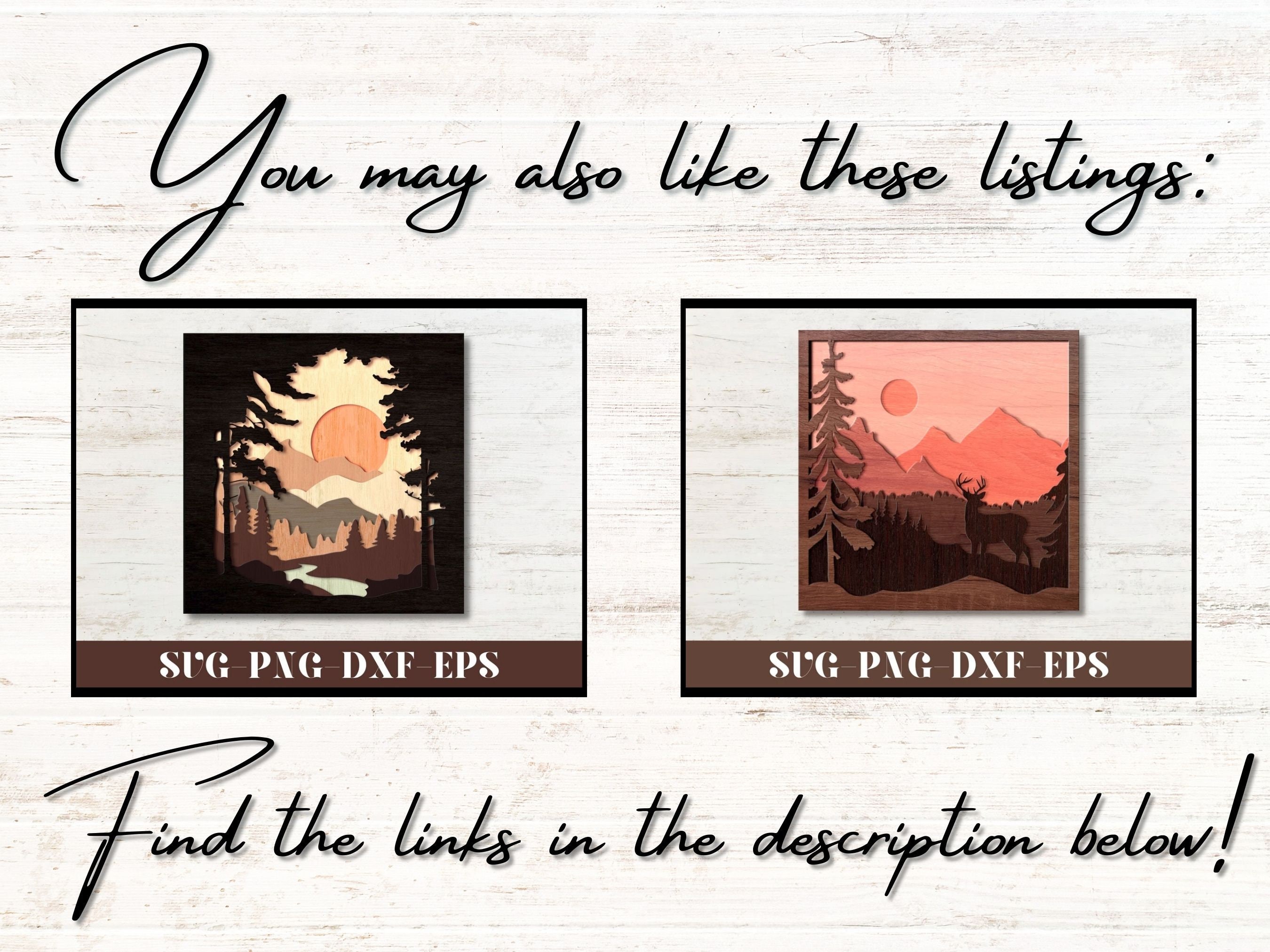 Mountain Scenery Laser Cut File, Cnc Laser Cut Files, Glowforge Laser ...