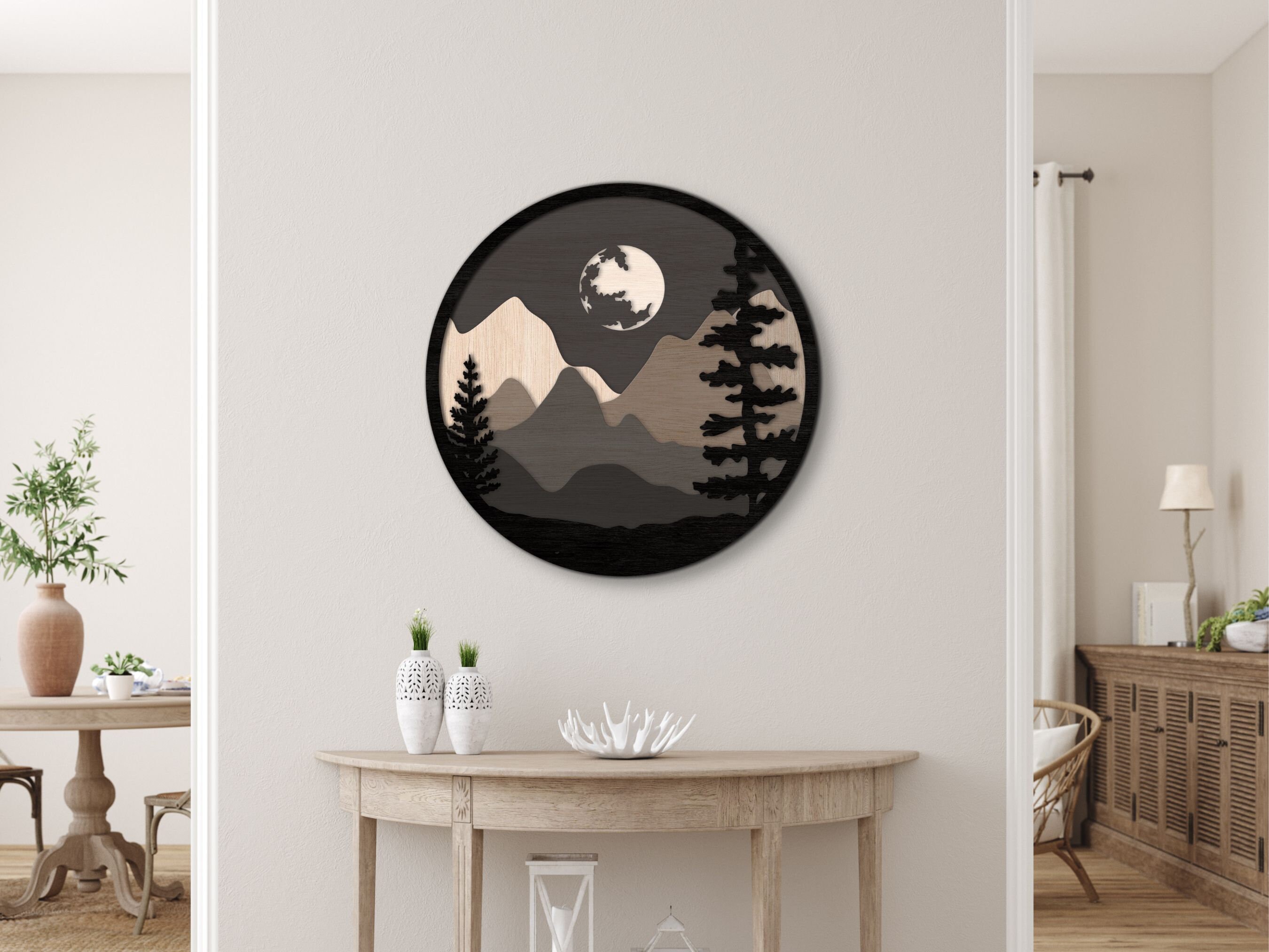 Layered Mountain Scene SVG Cut File for Laser Cutting and - Etsy Canada