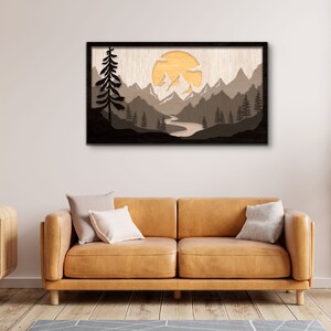 Horizontal Mountain Scenery Laser Cut File, Cnc Project, Glowforge ...
