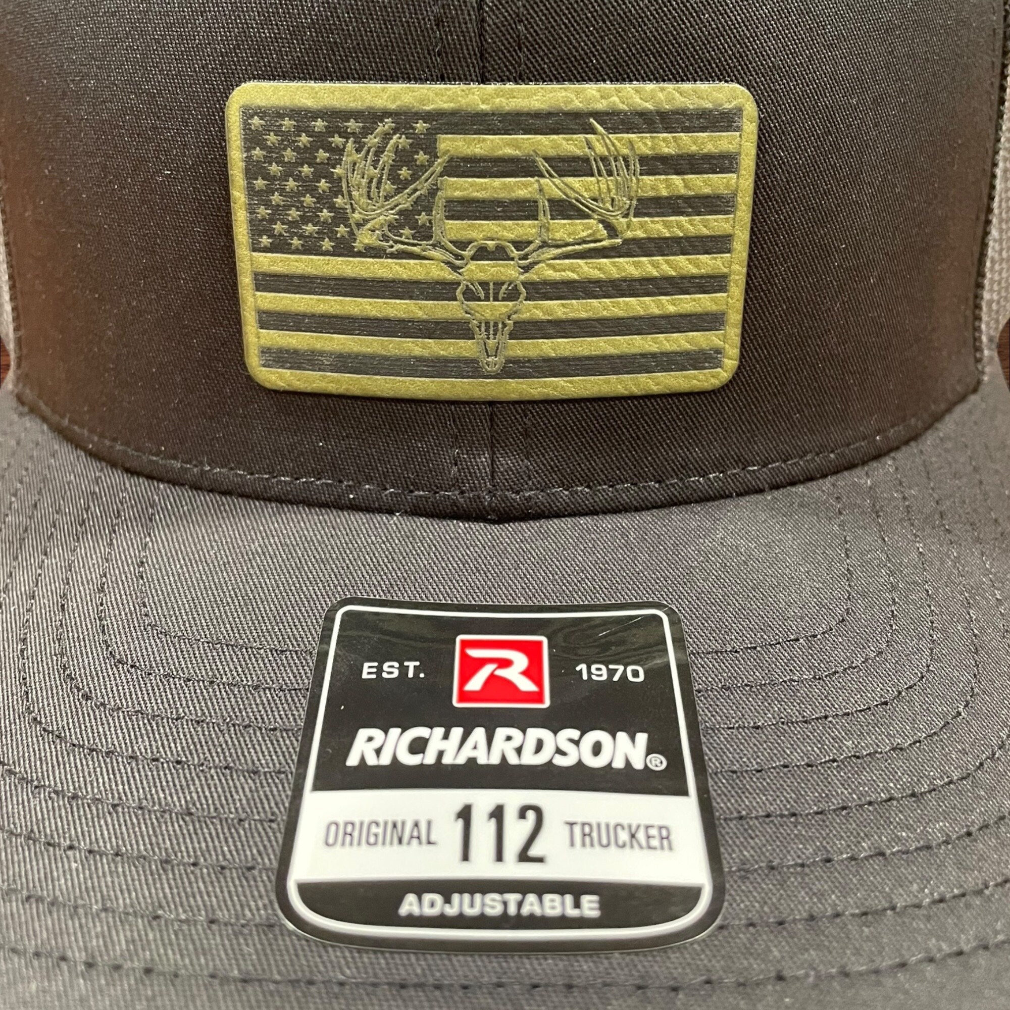 American Flag Hat With Trophy Buck Patriotic 'merica Deer Hunting ...