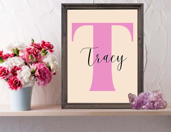 Custom Initial Name Printable Poster - Etsy