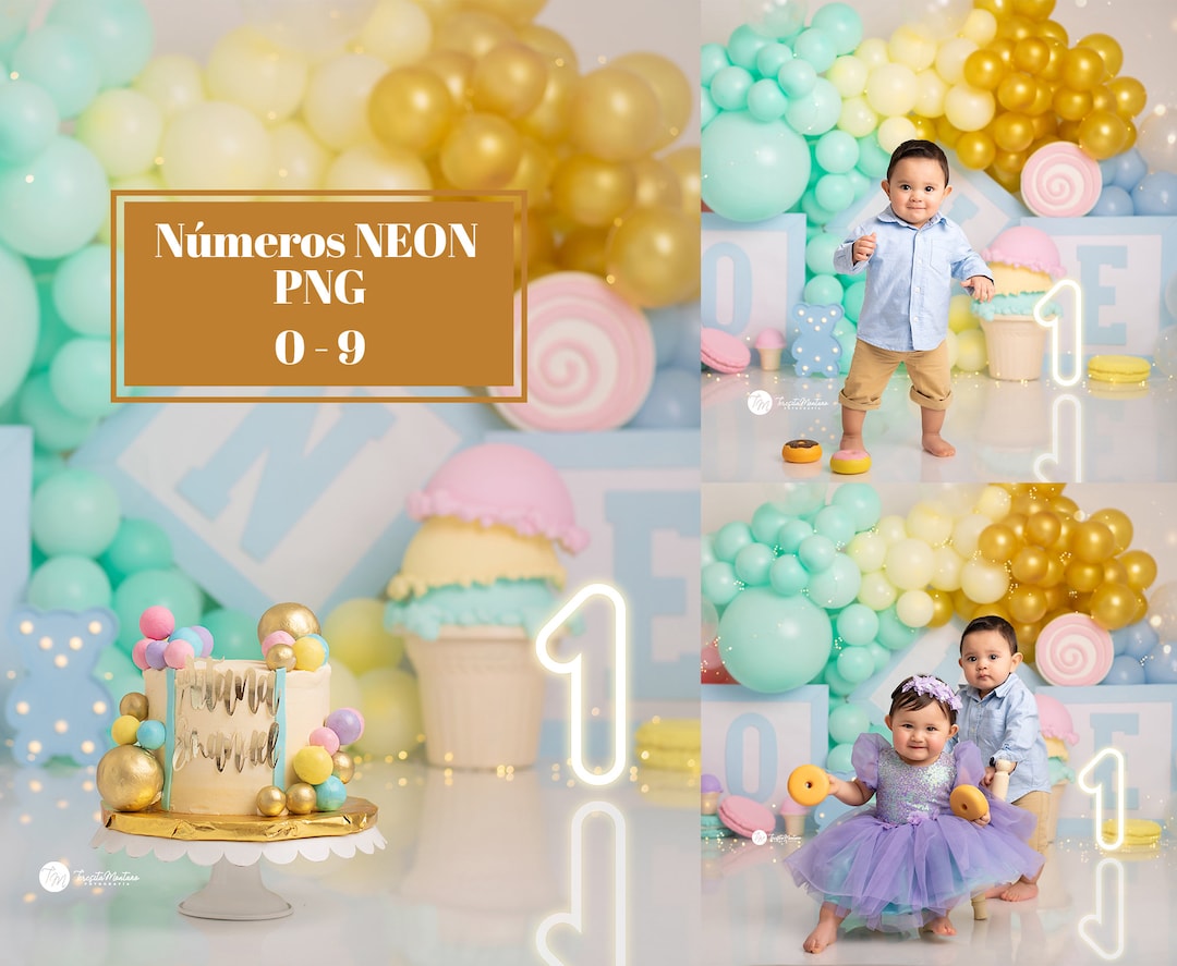 NEON NUMBERS Overlays From 0 - 9 in PNG - Etsy