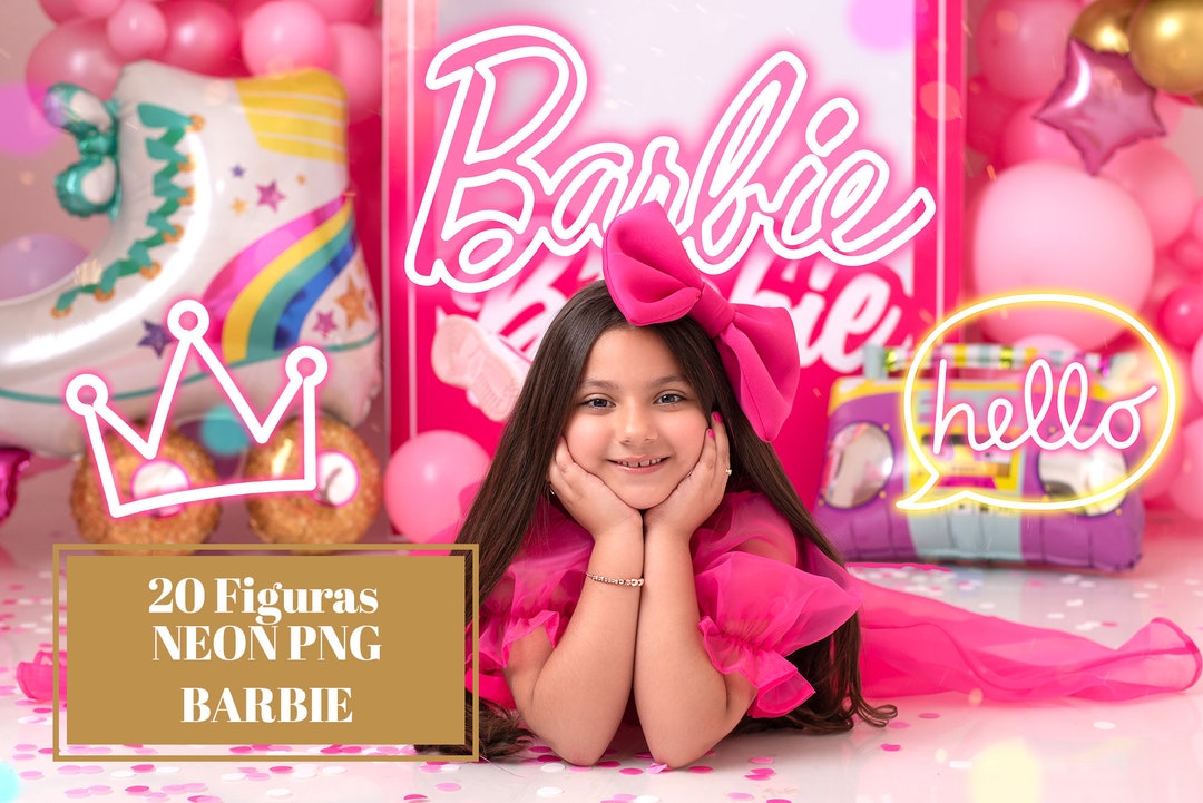 20 Overlays de BARBIE NEON en PNG digitales - Etsy México