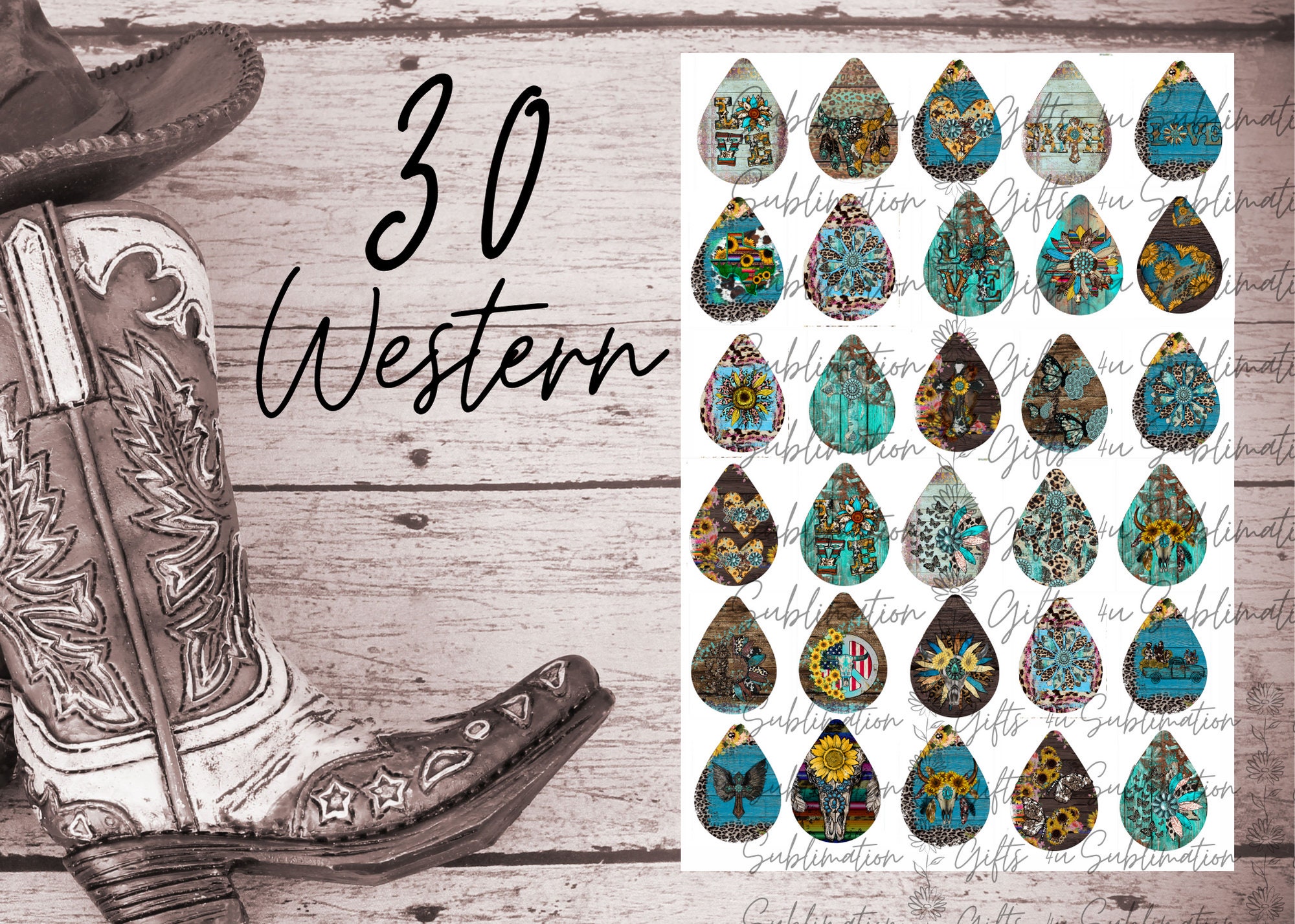 Western Earring Png Southern Earring Template Teardrop - Etsy
