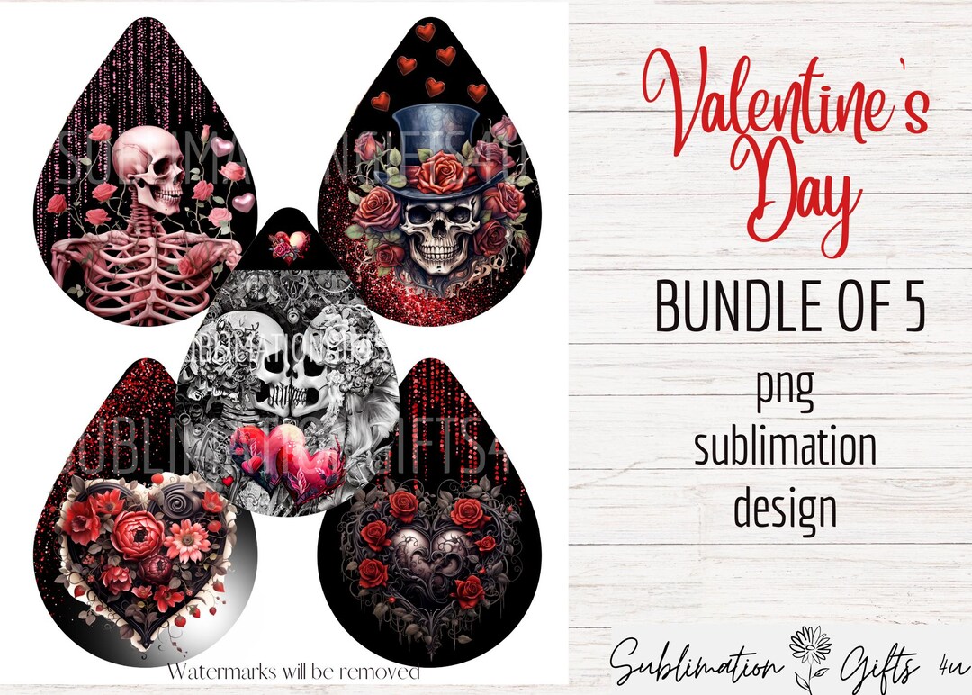 Goth Valentines Day PNG Earring Bundle | Handmade Dark Aesthetic ...