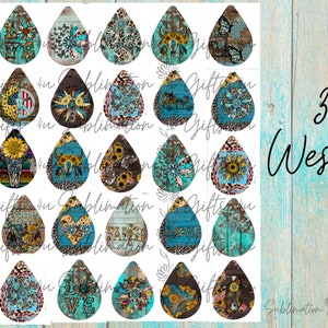 Western Earring Png | Southern Earring Template | Teardrop Earring Png ...