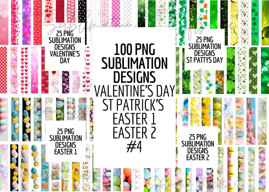 Valentine's Day Key Fob Sublimation Png Bundle, St Patricks Day Bundle ...